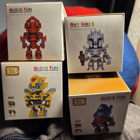LOZ | Toys | 4 New Loz Building Sets Optimus Prime Bumblebee Megatron ...
